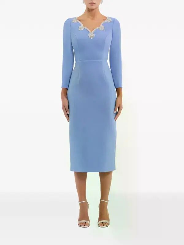 Rebecca Vallance Harlynn V-neck Midi Dress
