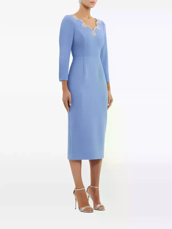 Rebecca Vallance Harlynn V-neck Midi Dress