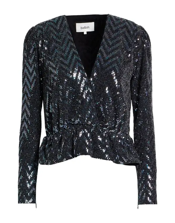 Ba&sh Peplum Metallic Top