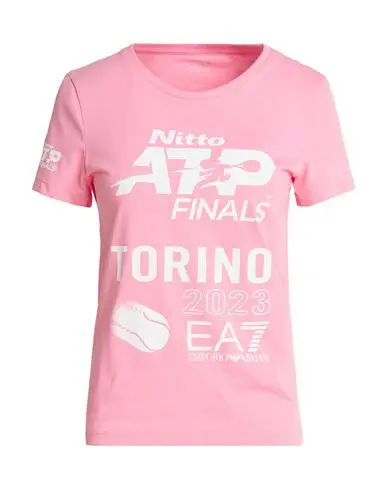 EA7 Cotton Jersey Printed T-shirt - Pink