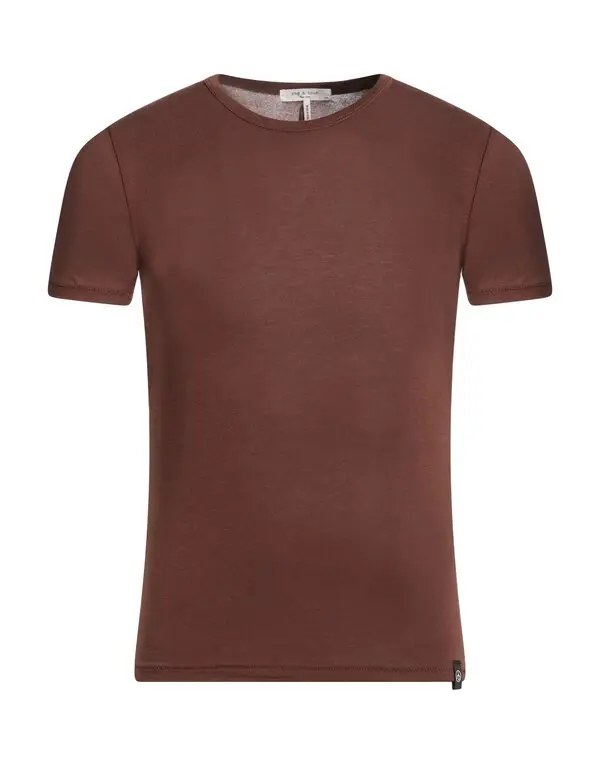 Rag & Bone T-shirt Size Cotton, Modal, Elastane - Brown