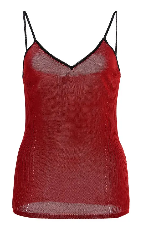 HIGH SPORT Tyler Knit Camisole Top - Red