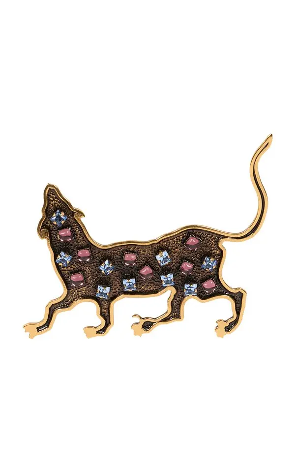 Etro Tiger Brooch - Gold