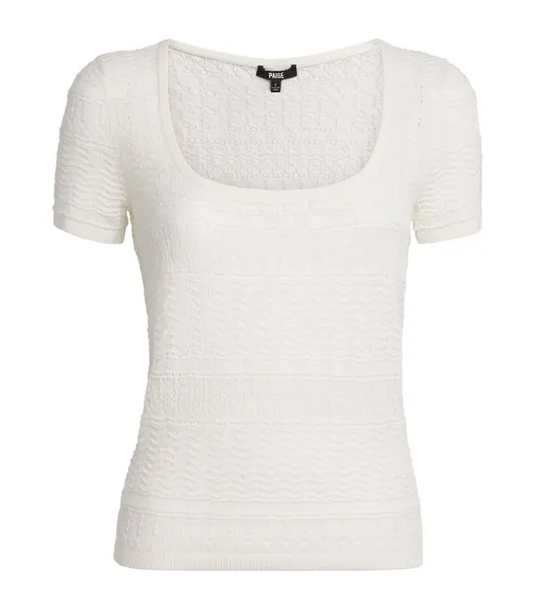 Paige Etoile Pointelle Top - Ivory