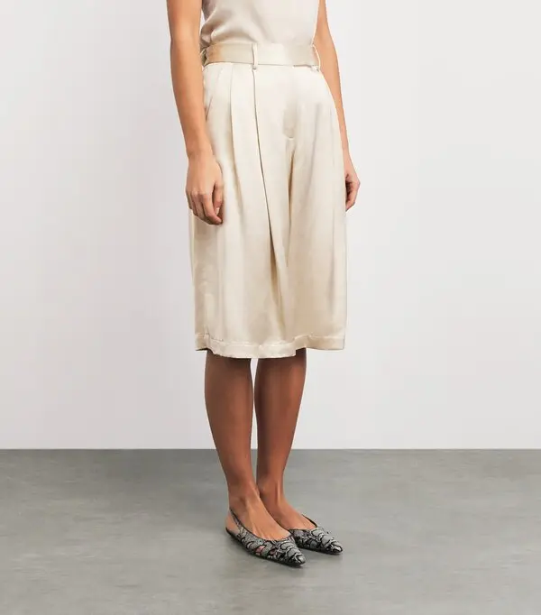 ESSE STUDIOS Satin Finesa Tailored Shorts