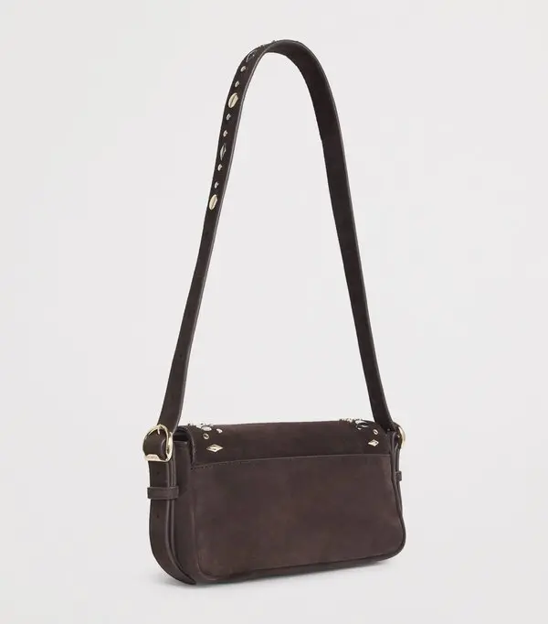 Sandro Suede Le Mambo Janys Shoulder Bag