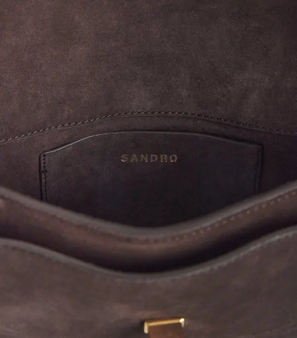 Sandro Suede Le Mambo Janys Shoulder Bag