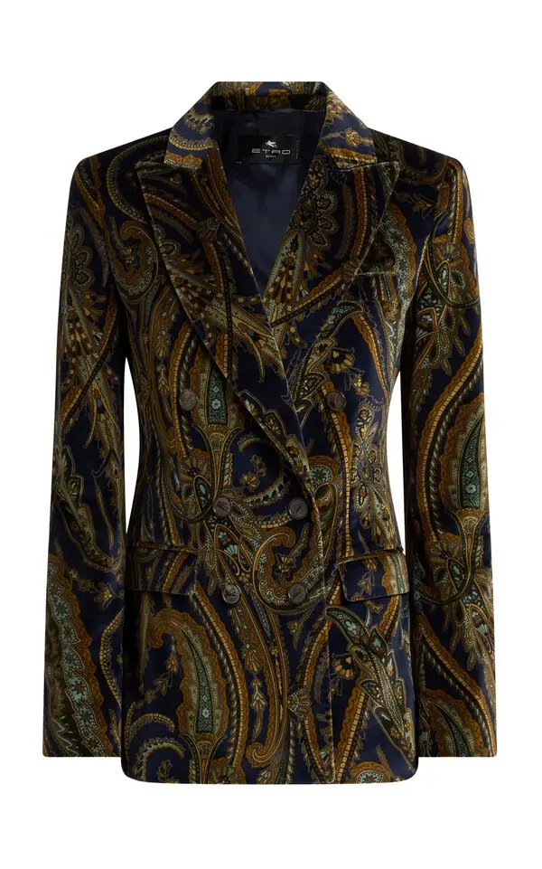 Etro Patterned Velvet Blazer