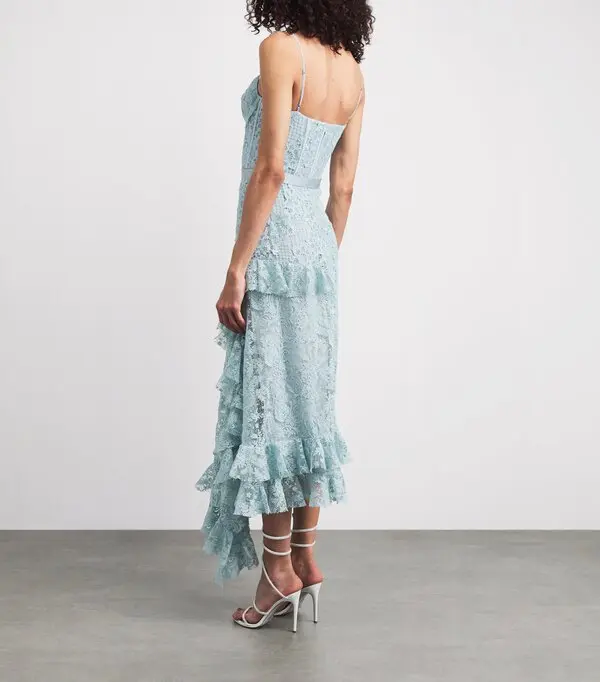 Erdem Floral Lace Midi Dress
