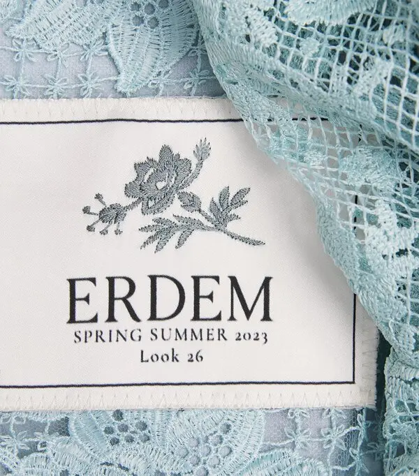 Erdem Floral Lace Midi Dress