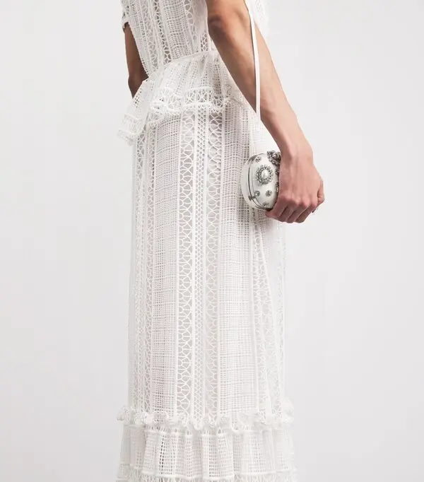 Erdem Cotton Lace Ruffle Gown