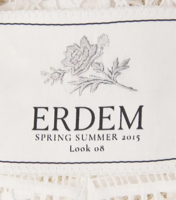 Erdem Cotton Lace Ruffle Gown