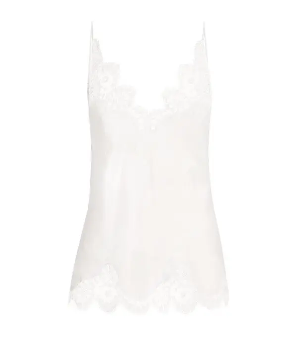 Carine Gilson Silk Lace-trim Cami