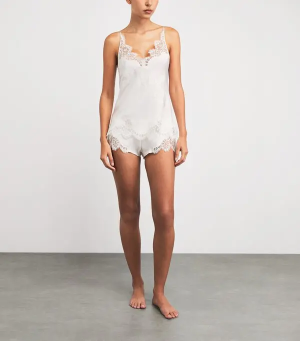 Carine Gilson Silk Lace-trim Cami