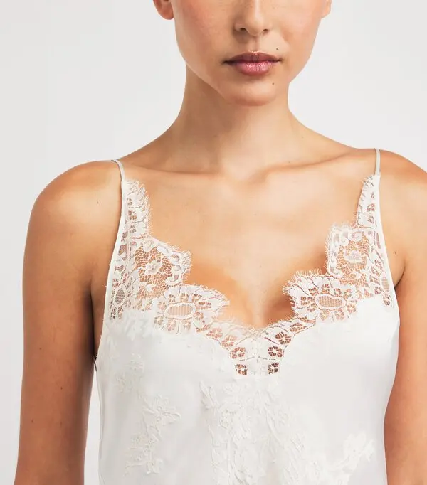 Carine Gilson Silk Lace-trim Cami