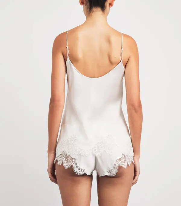 Carine Gilson Silk Lace-trim Cami