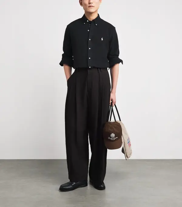 Polo Ralph Lauren Cotton Featherweight Mesh Shirt - Black