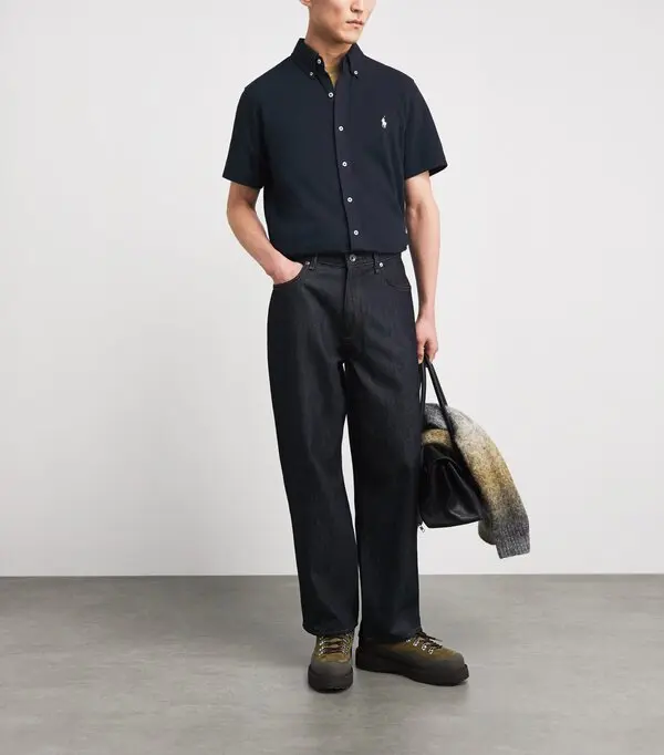 Polo Ralph Lauren Cotton Featherweight Mesh Shirt - Navy