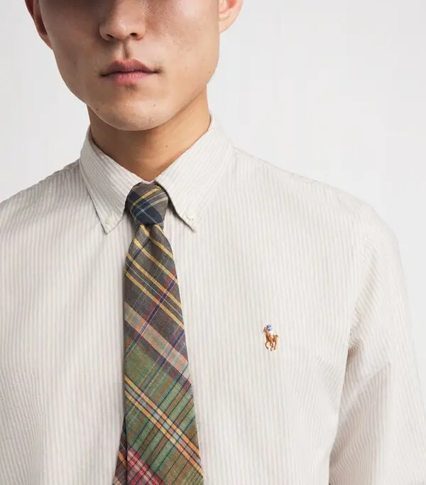 Polo Ralph Lauren Custom Fit Stripe Oxford Shirt - Beige