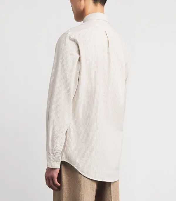 Polo Ralph Lauren Custom Fit Stripe Oxford Shirt - Beige