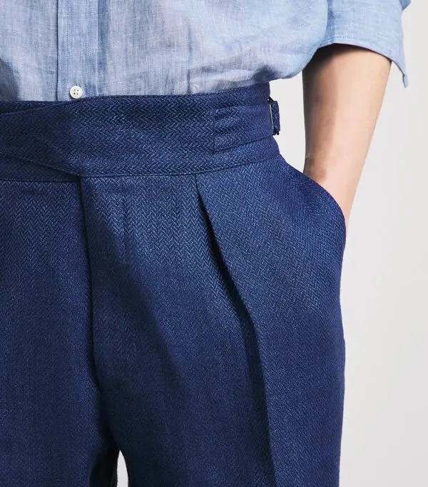 Polo Ralph Lauren Linen Herringbone Suit Trousers