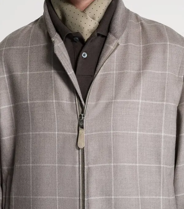 Dunhill Cashmere Check Print Athluxury Jacket