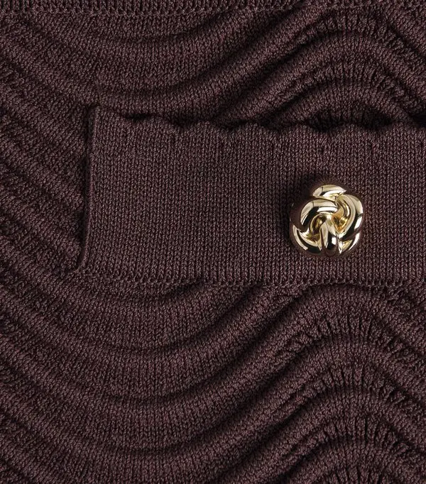 Sandro Knitted Mini Skirt - Brown