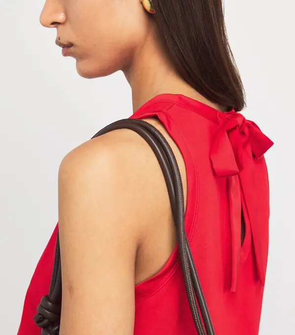 Sandro Cotton Ruffled Tank Top - Red