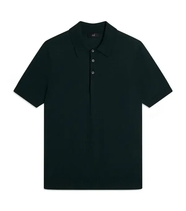 Dunhill Cotton-mulberry Silk Polo Shirt - Green