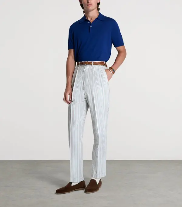 Dunhill Cotton-mulberry Silk Polo Shirt
