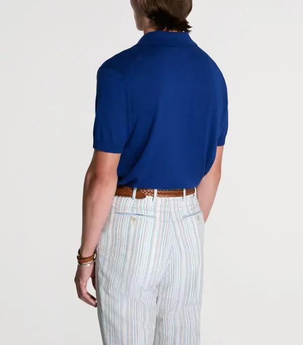 Dunhill Cotton-mulberry Silk Polo Shirt