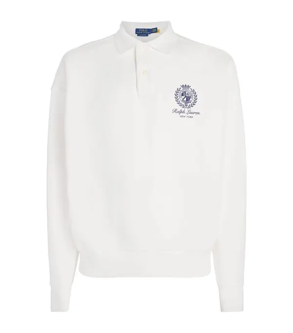 Polo Ralph Lauren Emblem Collared Sweatshirt - White