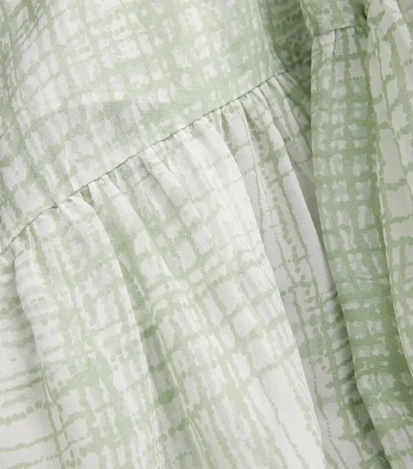 Kiton Silk Printed Midi Skirt