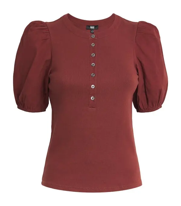 Paige Stretch-cotton Brandy Top - Orange