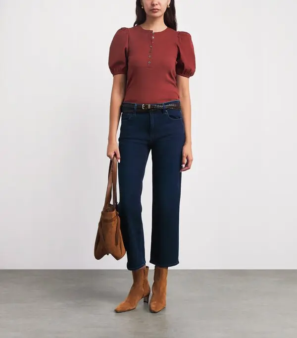 Paige Stretch-cotton Brandy Top - Orange
