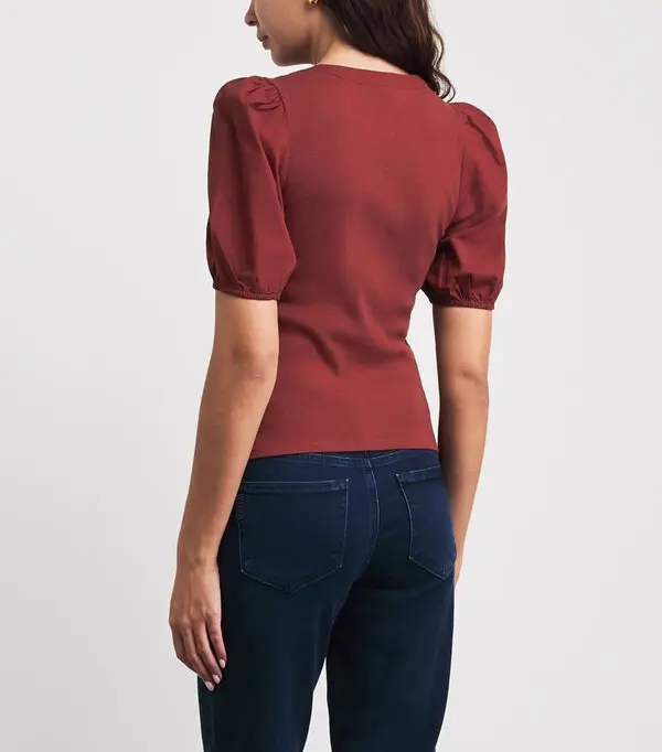 Paige Stretch-cotton Brandy Top - Orange
