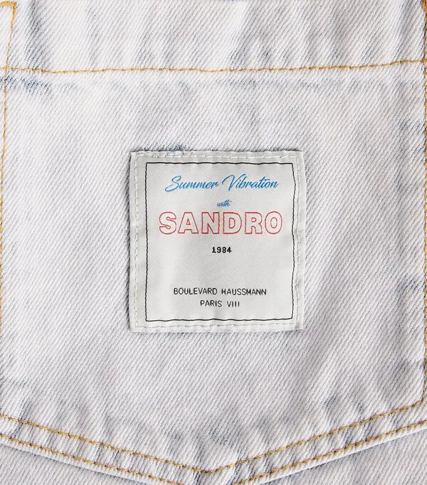 Sandro Denim Bermuda Shorts - Blue
