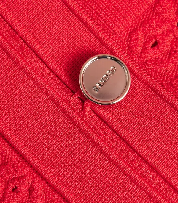 Sandro Knitted Midi Dress - Red