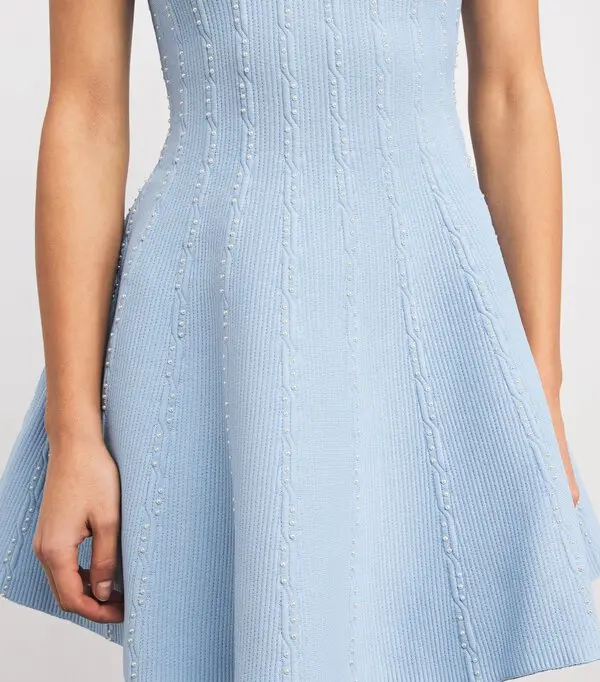 Sandro Beaded Mini Dress - Blue