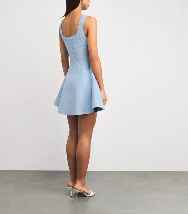 Sandro Beaded Mini Dress - Blue