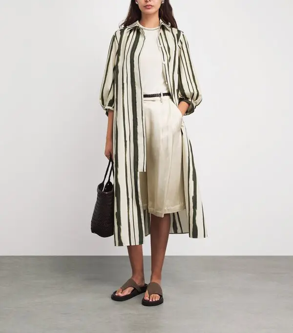 Max Mara Cotton Stripe Shirt Dress
