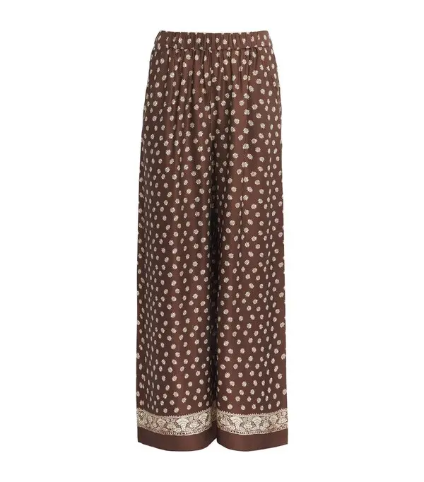 Claudie Pierlot Printed Wide-leg Trousers