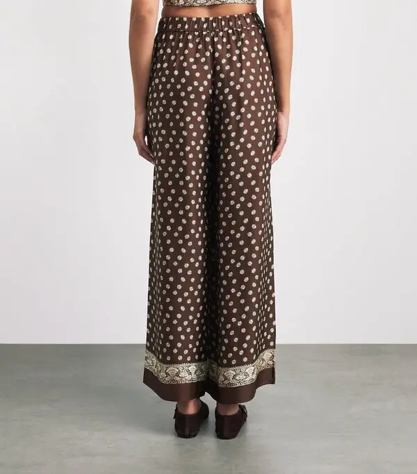 Claudie Pierlot Printed Wide-leg Trousers