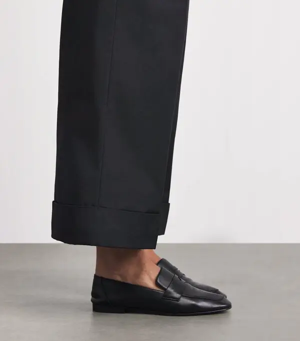 Claudie Pierlot Cotton-blend Wide-leg Trousers