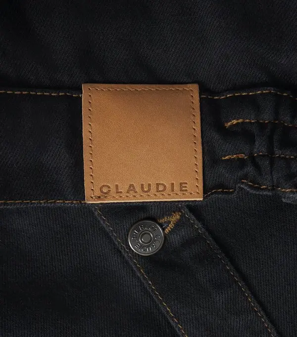 Claudie Pierlot Contrast-stitch Denim Jacket - Black