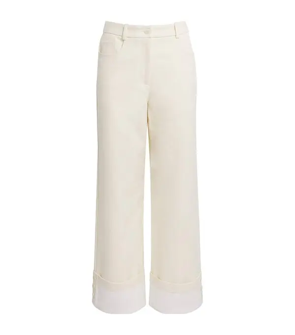 Claudie Pierlot Cotton Wide-leg Trousers