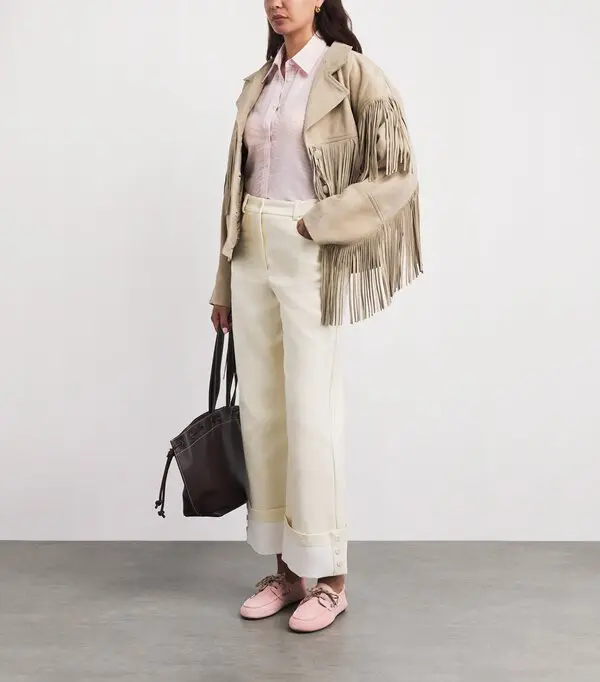 Claudie Pierlot Cotton Wide-leg Trousers