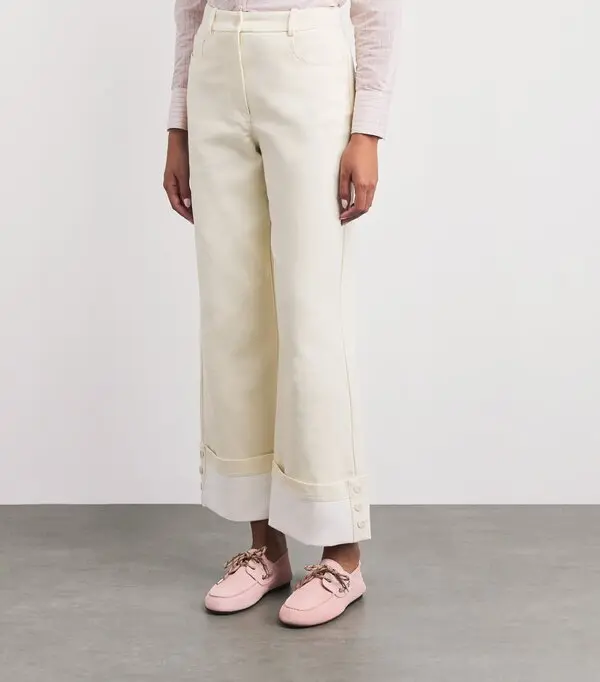 Claudie Pierlot Cotton Wide-leg Trousers