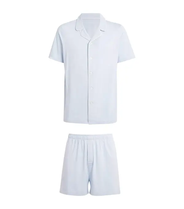 Derek Rose Modal Short Basel Pyjama Set - Blue