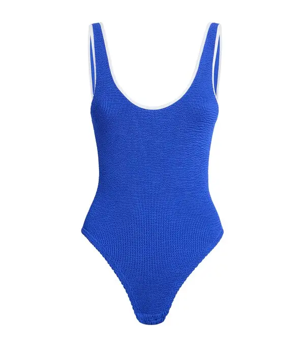 Hunza G Faye Piped Swimsuit - Blue